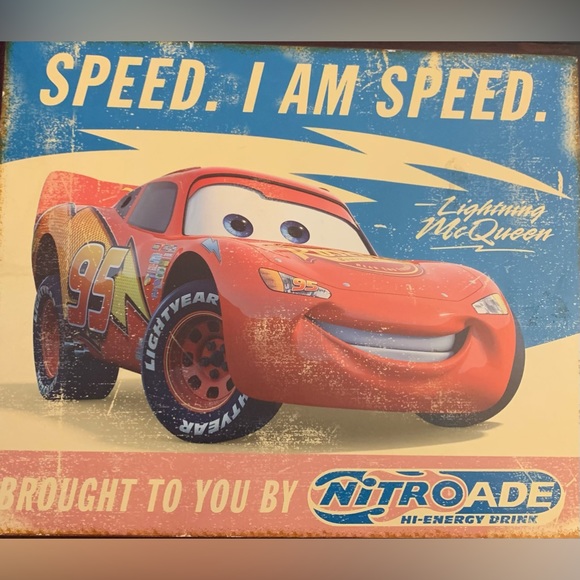 Pixar | Toys | Lightning Mcqueen Metal Sign | Poshmark